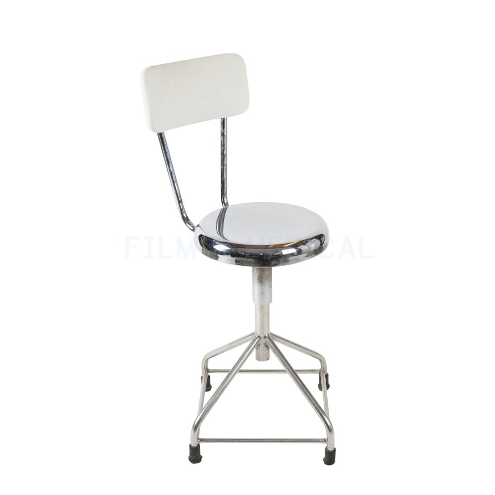 Metal Stool With Back Rest | FILM MEDICAL