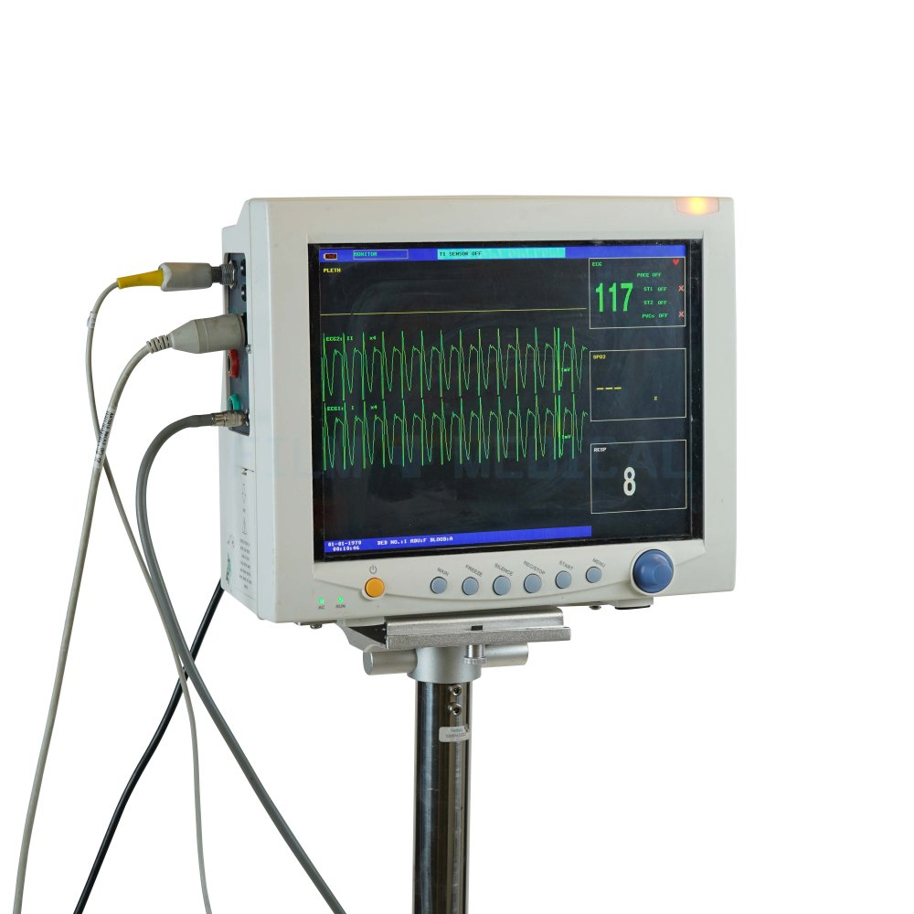 Heart Heart monitor On Removable Stand With Finger Probe, Bp Cuff ...