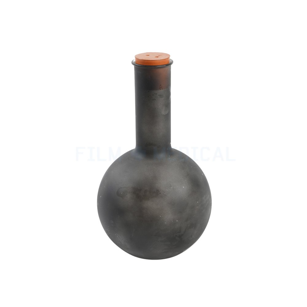 Black Frosted Round Bottom Flask | FILM MEDICAL