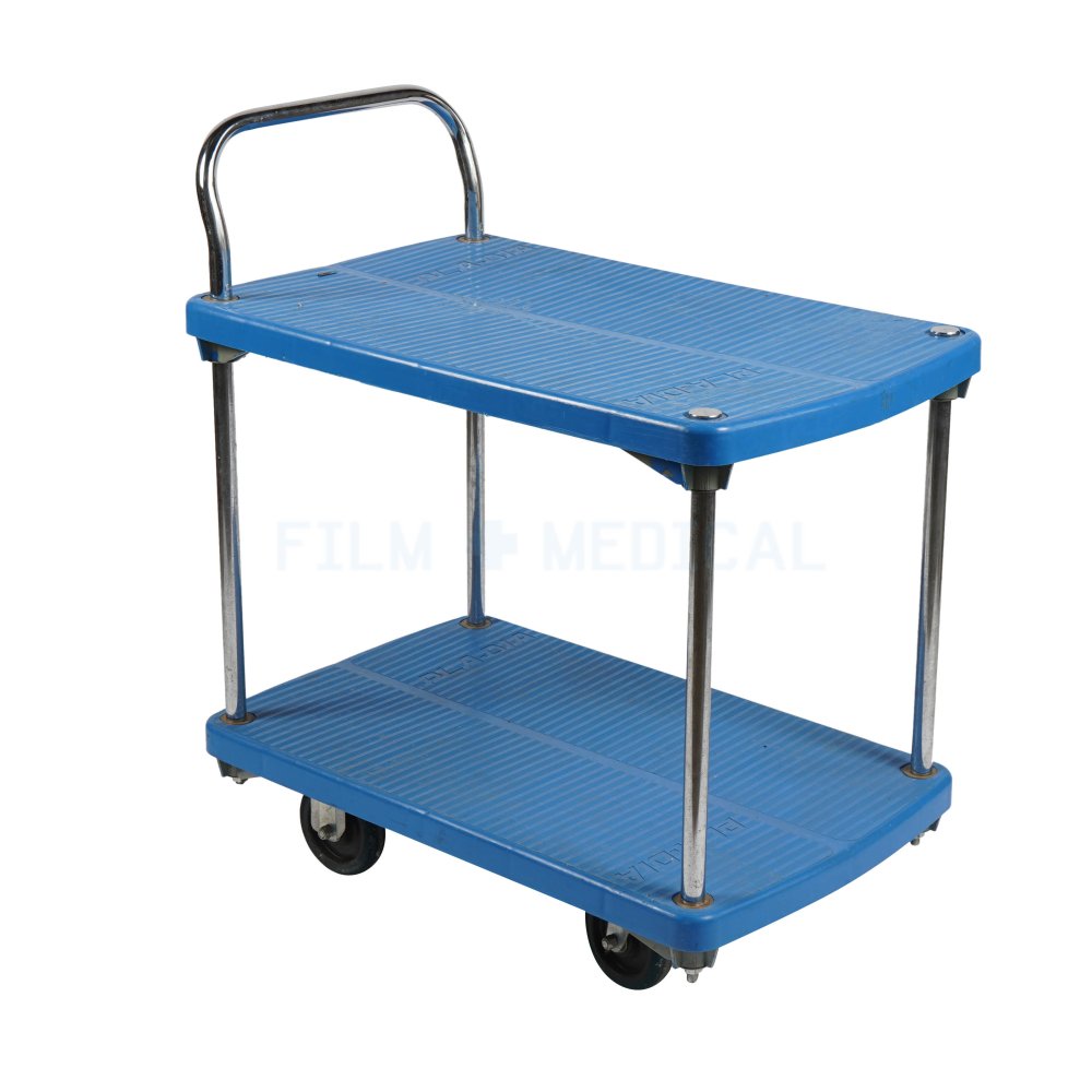 Blue 2 tier Storage Trolley | FILM MEDICAL
