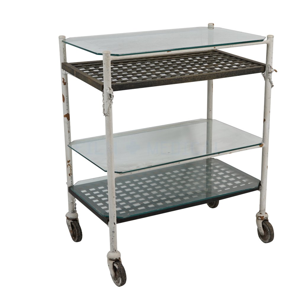 Period Rectangular 4 Tier trolley | FILM MEDICAL