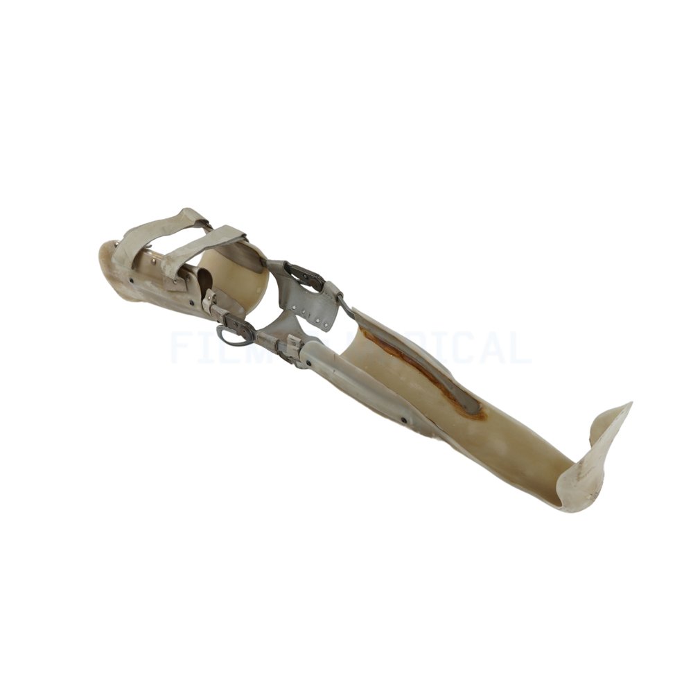 Leg Calliper Grey Leather Straps | FILM MEDICAL