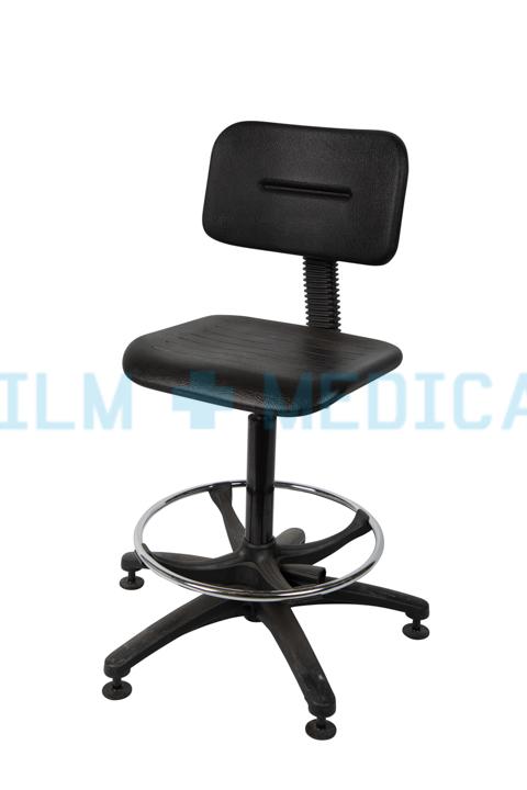Black Stool with back | FILM MEDICAL
