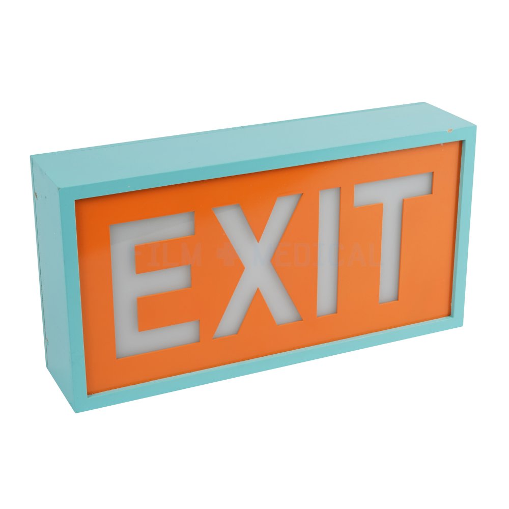 Orange Turquoise Exit Sign | FILM MEDICAL