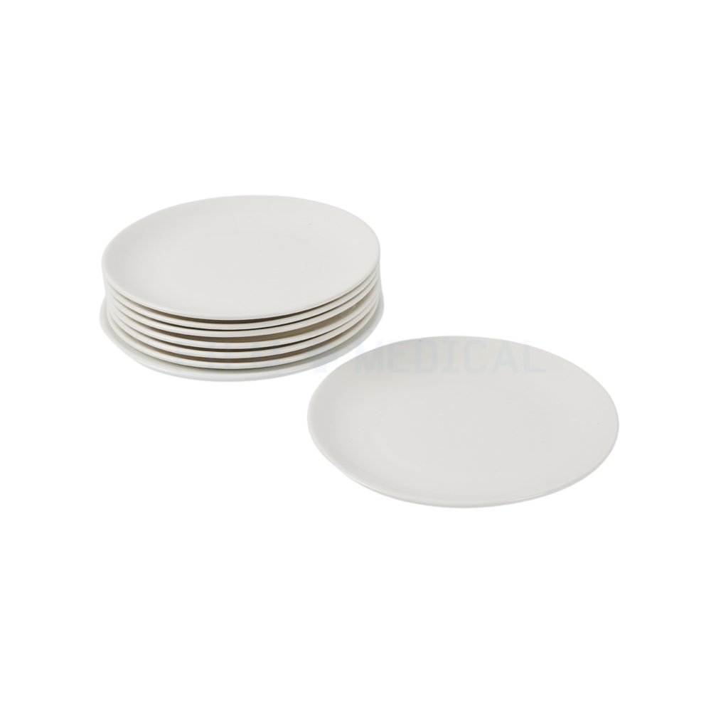 Plain White Side Plates 21cm | FILM MEDICAL