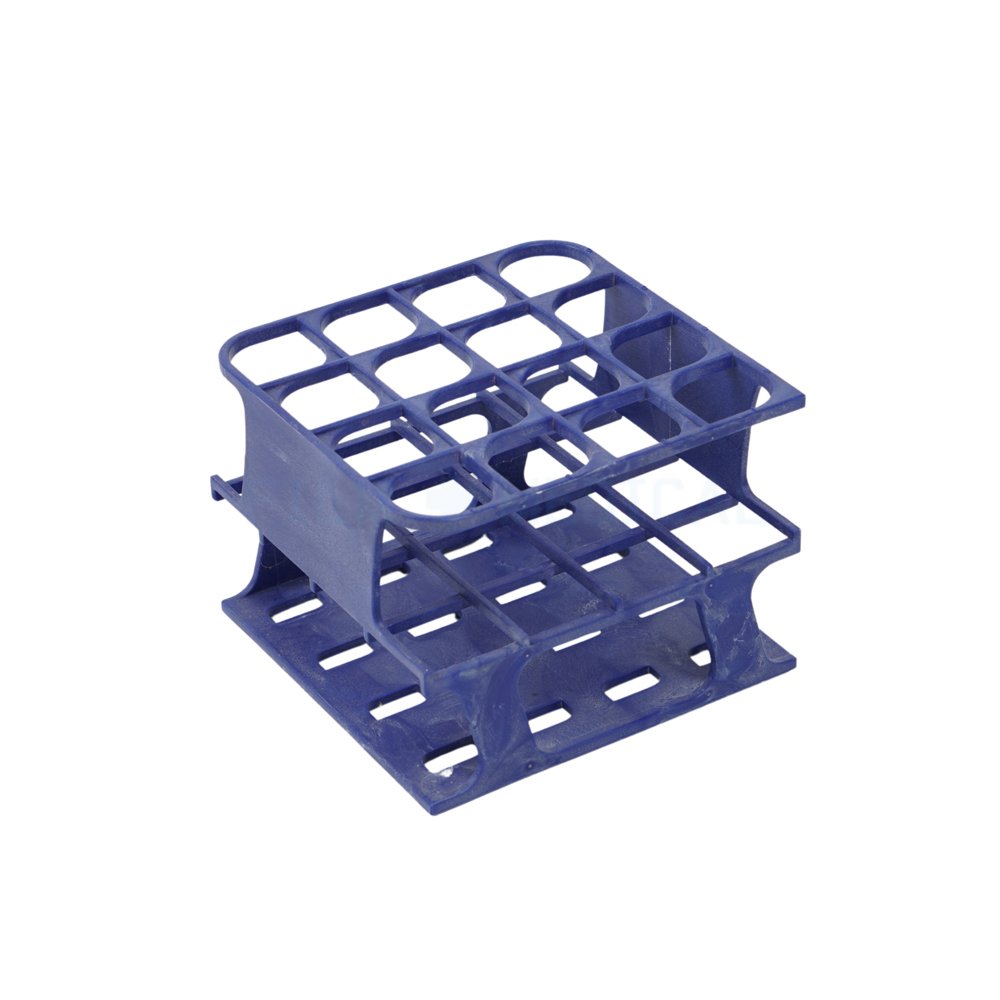 Plastic Test Tube Rack Blue Without Test Tubes | FILM MEDICAL