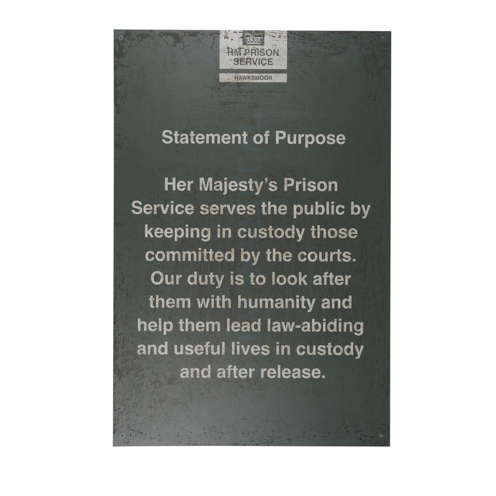 Prison Sign Statement of Purpose | FILM MEDICAL