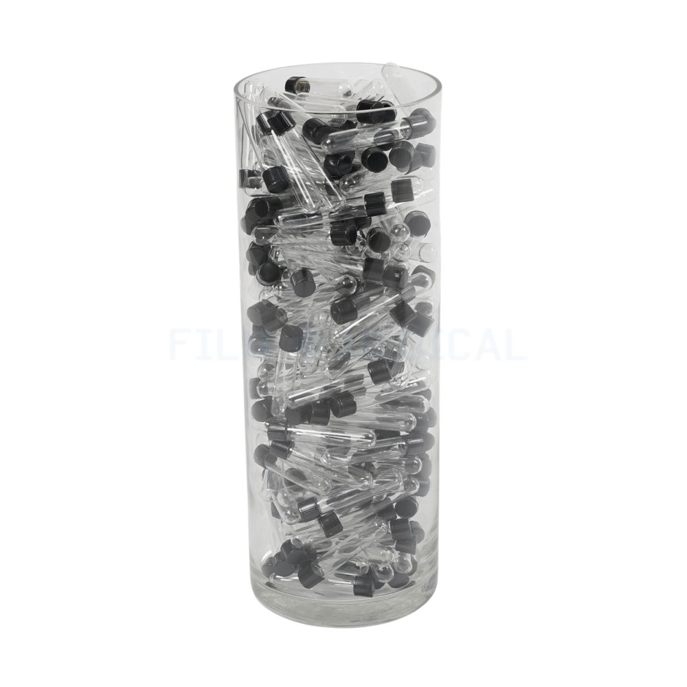 Large Lab Jar Dressed With Black top Samples | FILM MEDICAL