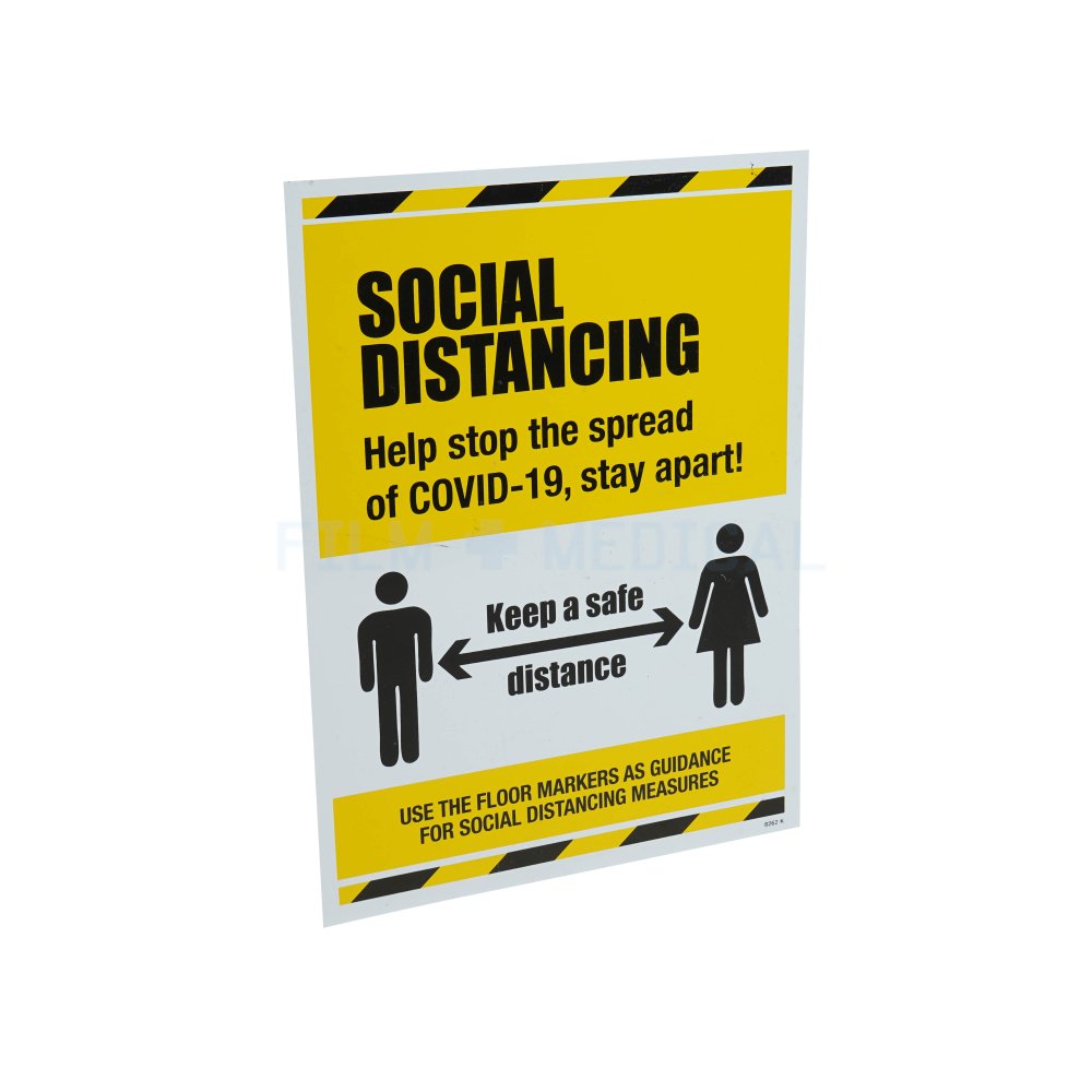 Social Distancing Sign 30x40 | FILM MEDICAL