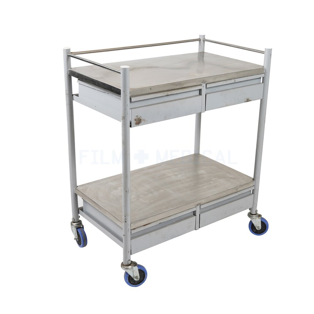 Rectangular Trolley 2 Drawers | FILM MEDICAL