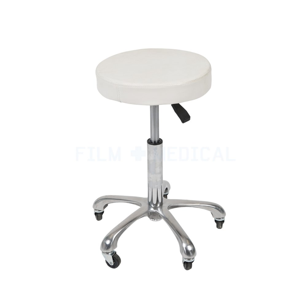 White Wheelie Stool | FILM MEDICAL