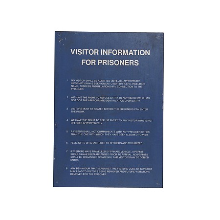 Prison Sign Visitation Dress Code | FILM MEDICAL