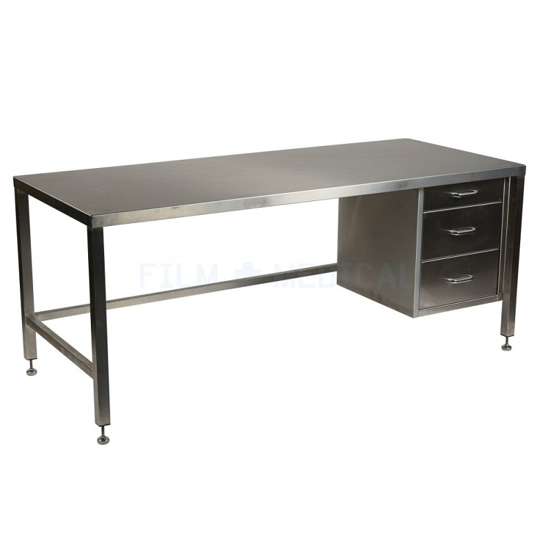 Steel Lab Table with 3 Drawers | FILM MEDICAL