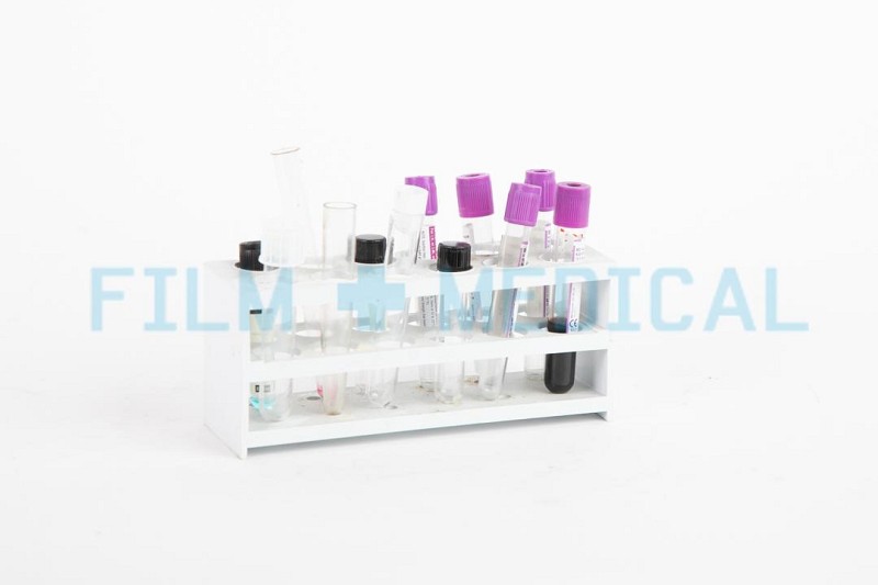 Sample Rack With Test Tubes | FILM MEDICAL